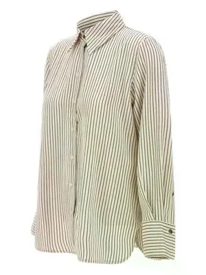 Marella Striped Long-sleeve Shirt - Neutrals