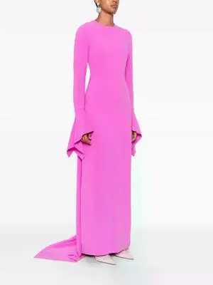 Solace London Blake Bell-sleeve Maxi Dress - Pink