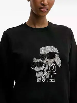 Karl Lagerfeld Crystal-embellished Graphic Sweatshirt
