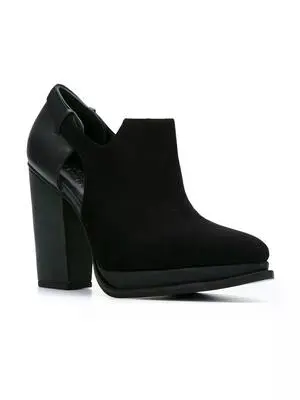 STUDIO CHOFAKIAN Suede Open Boots