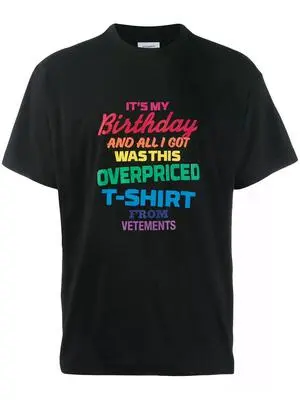 Vetements Rainbow Slogan T-shirt