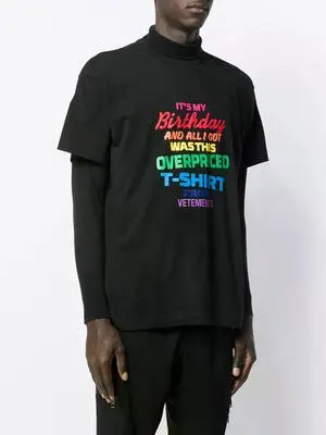 Vetements Rainbow Slogan T-shirt