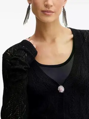 SILVIAN HEACH Lace Insert Button Cardigan