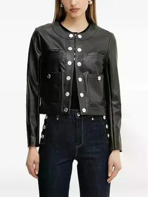 Guess Decorative-button Cropped Jacket
