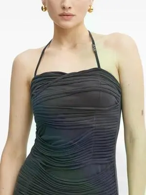 Versace Halter-neck Ruffled Dress