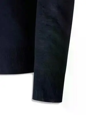 Canali High-neck Zip-front Cardigan - Blue