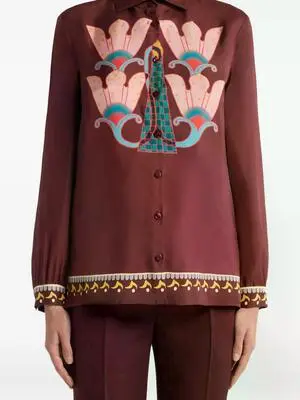 Etro Floral Print Silk Shirt