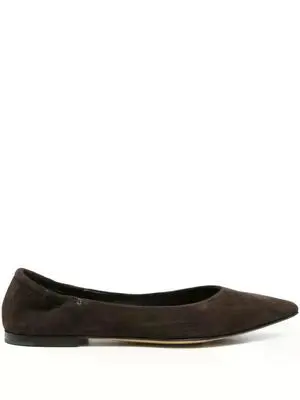 POMME D´OR Pointed-toe Suede Ballet Flats