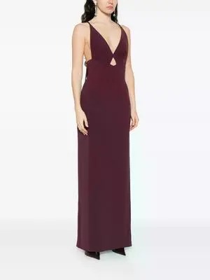Solace London Cross-back Maxi Dress - Red