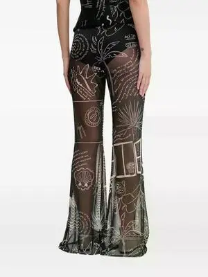NEVER FULLY DRESSED Printed Flared Trousers