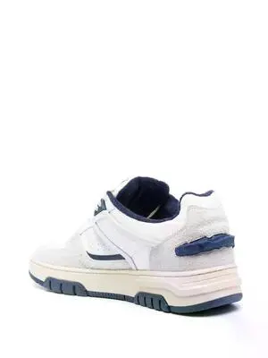 MSGM Colour-block Panelled Leather Sneakers - White