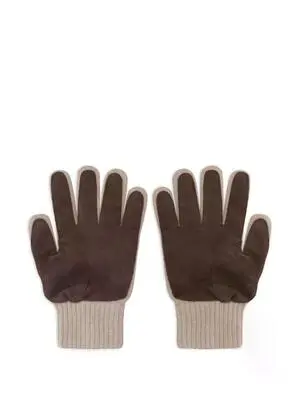 MOORER Suede-palm Cashmere Gloves