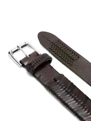 LEMAIRE Braided Leather Belt - Brown