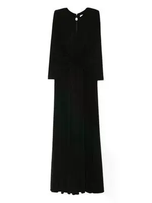 NISSA Crystal-detail Maxi Dress - Black