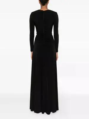 NISSA Crystal-detail Maxi Dress - Black