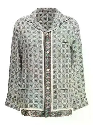 Loro Piana Geometric-print Silk Shirt