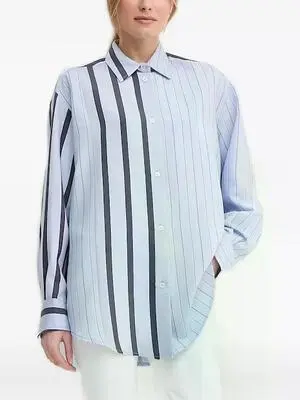 SANDRO FERRONE Striped Panel Shirt