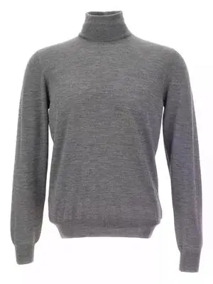 GRAN SASSO Turtleneck Ribbed Sweater - Grey