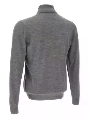 GRAN SASSO Turtleneck Ribbed Sweater - Grey