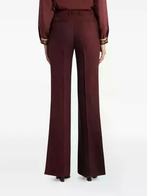 Etro Paisley-jacquard Wool Trousers - Red