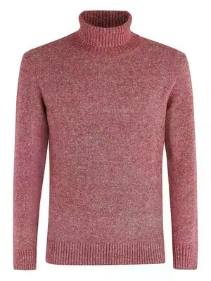 KANGRA Ribbed Turtleneck Sweater - Red