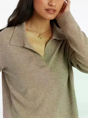 Chinti & Parker Polo-collar Fine Knit Sweater