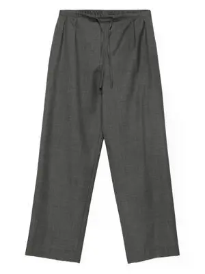 Loulou De Saison Wool Drawstring Trousers - Grey