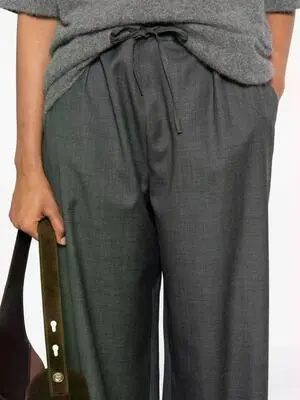 Loulou De Saison Wool Drawstring Trousers - Grey