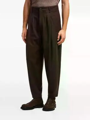 Giorgio Armani Pleated-front Wool Trousers