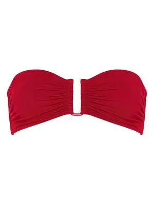ERES Gathered Bandeau Bikini Top - Red
