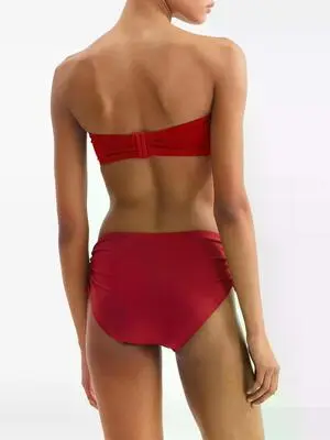 ERES Gathered Bandeau Bikini Top - Red