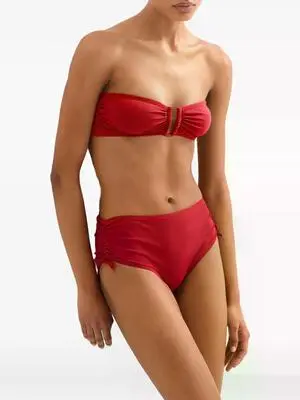 ERES Gathered Bandeau Bikini Top - Red