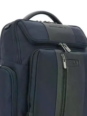 PIQUADRO Leather-trimmed Backpack