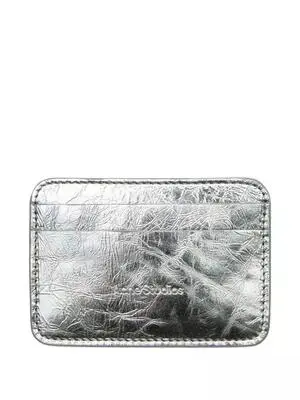 Acne Studios Metallic Leather Cardholder - Silver