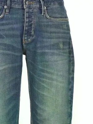 Emporio Armani Distressed Five-pocket Jeans