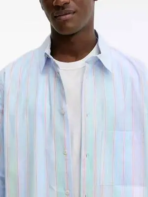 WON HUNDRED Stripe-pattern Shirt - Blue