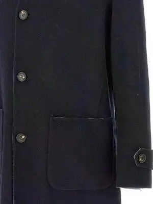 Eleventy Classic-collar Wool Coat - Blue