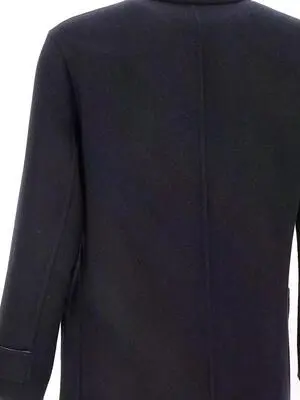 Eleventy Classic-collar Wool Coat - Blue