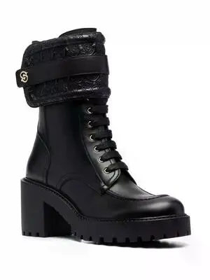 FERRAGAMO Shiraz Leather Combat Boots