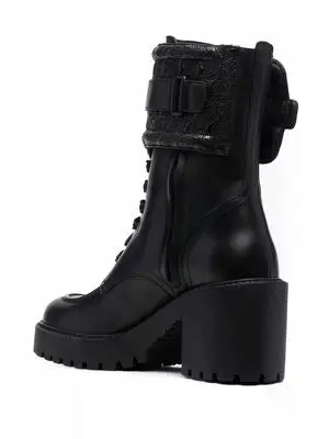 FERRAGAMO Shiraz Leather Combat Boots