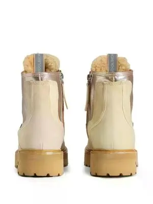 Woolrich Lace-up Combat Boots With Metallic Panelling