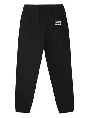 FINGERCROXX Logo-patch Cuffed Joggers - Black