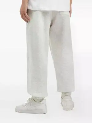 FINGERCROXX Logo-patch Cuffed Sweatpants - Grey