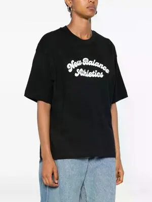 NEW BALANCE Script-logo Cotton Top - Black