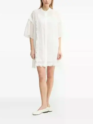 ISABELLE BLANCHE Ruffle-trimmed Shirt Dress - White