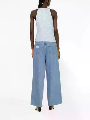 GANNI Floral-jacquard Tank Top