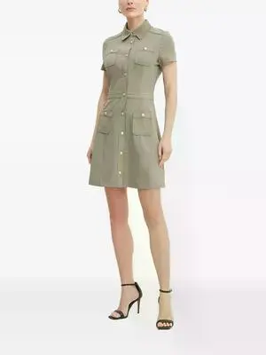 Guess Button-fastening Pocket Dress - Green