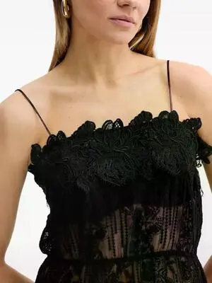 Ermanno Scervino Lace Embellished Side-split Dress