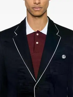 Gucci Embroidered Jersey Blazer