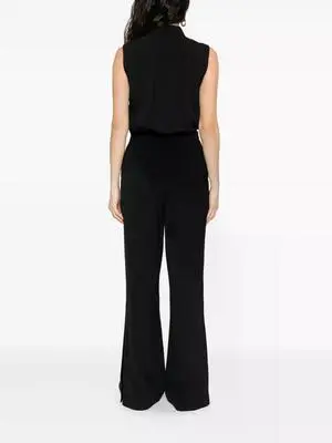 TWINSET Sleeveless Collared Belted Jumpsuit